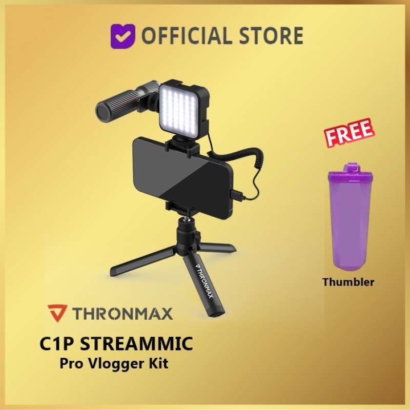 Jual THRONMAX C1P / C1 P STREAMMIC VLOGGING VLOGGER KIT WITH TRIPOD AND LED di Seller GITROL ...
