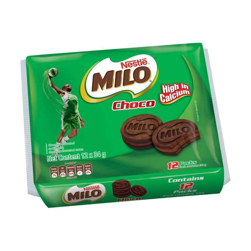 Jual Nestle Milo Filled Cookies Big Pack 408g - Choco Original Di ...