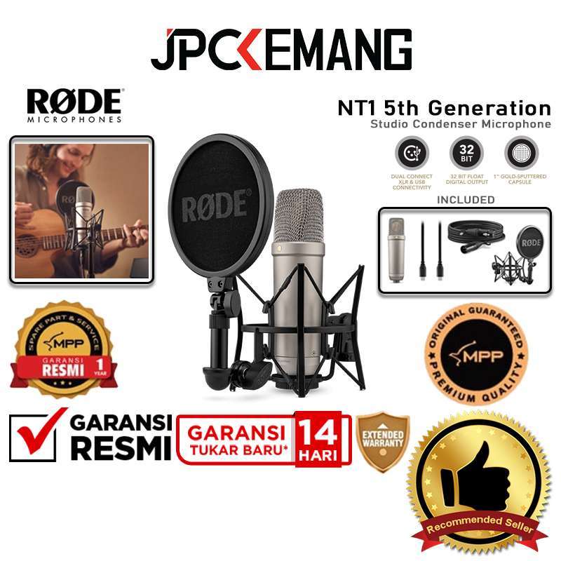 Promo Jpc Kemang Rode Nt1 5th Generation Studio Condenser Microphone Rode Nt 1 5 Th Mic Original ...