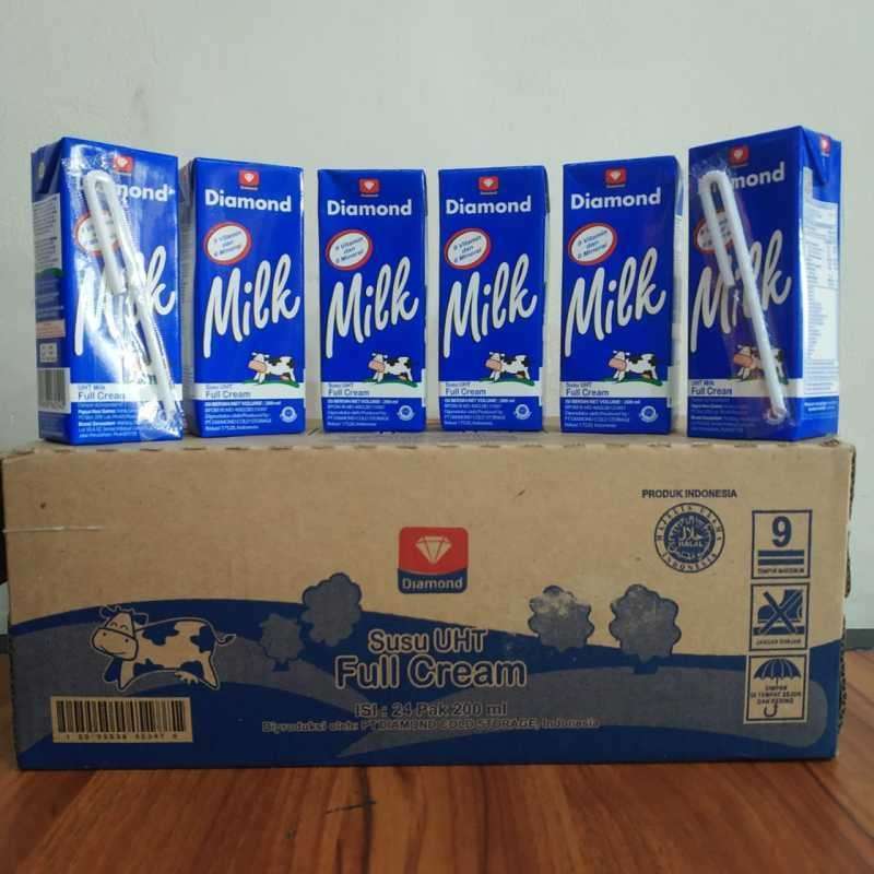 Jual Susu Diamond Uht 200ml Full Cream (1dus Isi 24) - 02 Di Seller ...