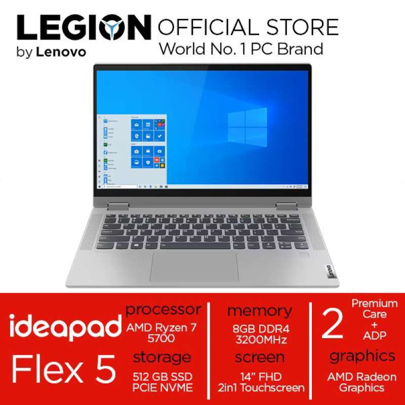 Jual Lenovo IdeaPad Flex 5 14ALC05 JNID [AMD R7-5700U 8GB/ 512GB SSD ...