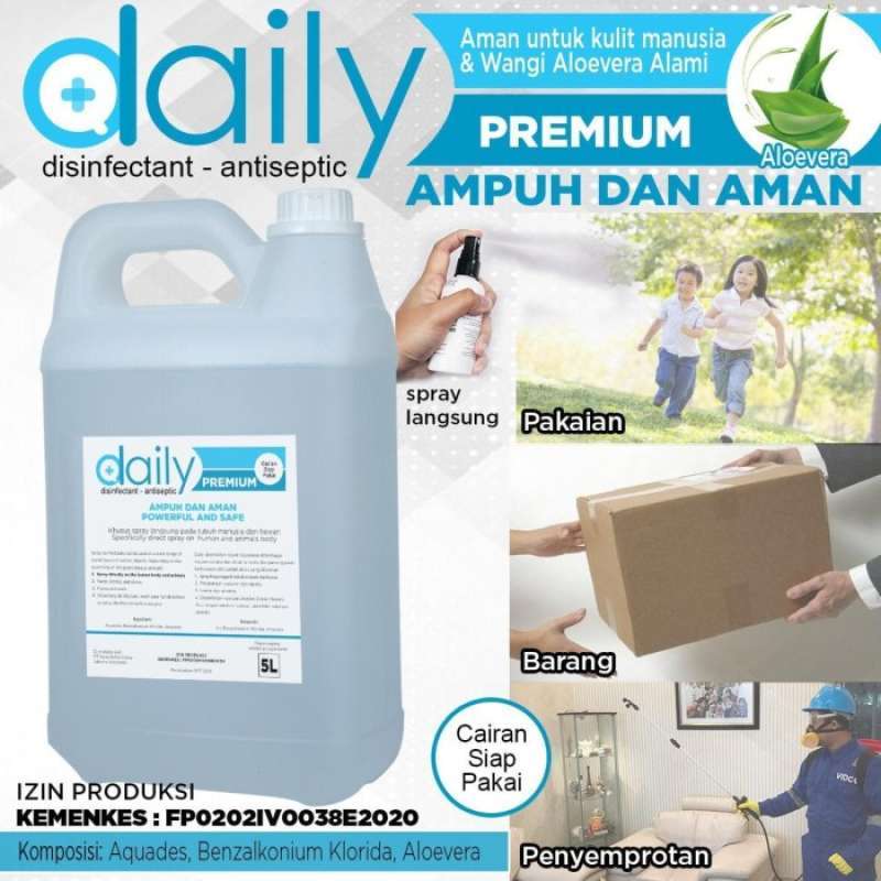 Promo daily disinfectant premium/aman untuk tubuh/5L Diskon 33% di ...