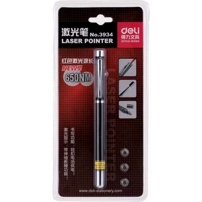 Jual Deli Laser Pen Pointer Red Laser 650nm Pointer Laser Untuk ...
