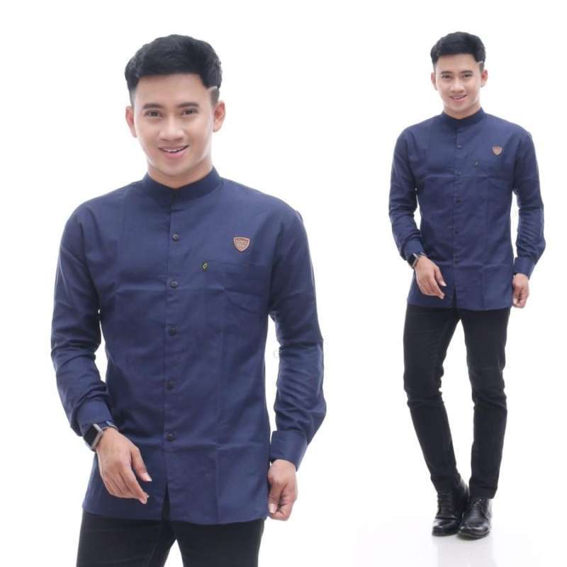 Jual Baju Kemeja Koko Pria Lengan Panjang KEMKO Kerah Sanghai Polos ... Jual Baju Kemeja Koko Pria Lengan Panjang KEMKO Kerah Sanghai Polos ...