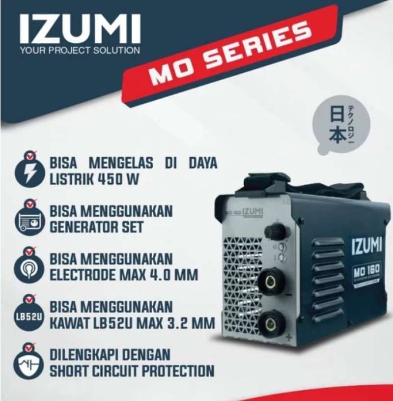 Jual Mesin Las Listrik IZUMI MO 160 900 Watt SET Travo Las Listrik ...