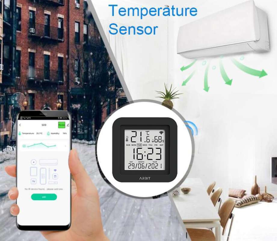 Promo Arbit - Smart Wifi Ir Remote Temperature & Humidity Sensor ...