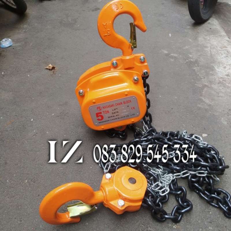 Promo Chain block takel chain hoist 5 ton X 3 meter NAGASAKI kerekan ...