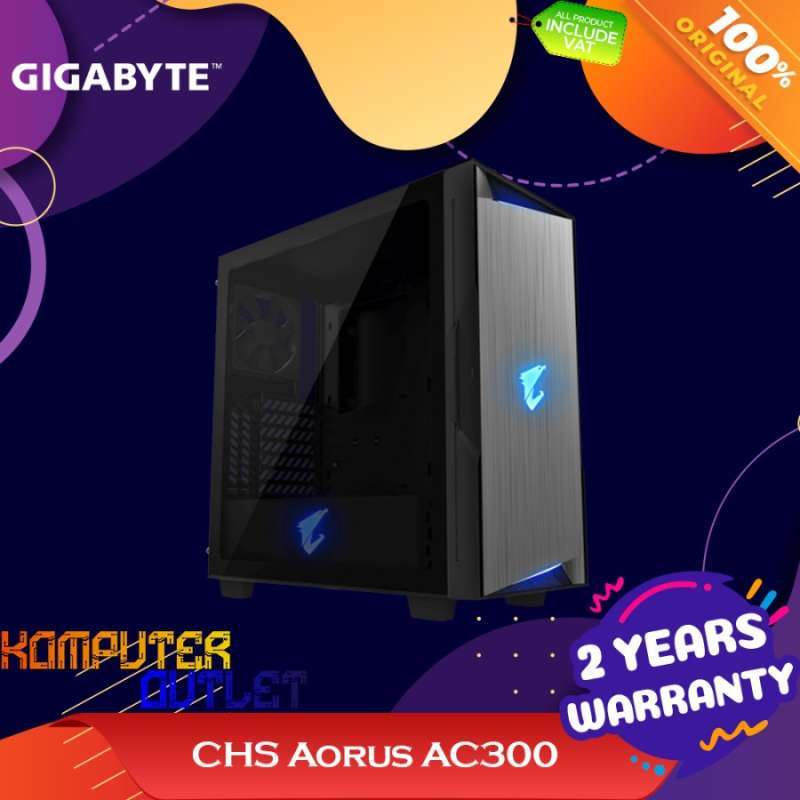 Jual GIGABYTE CASING AORUS AC300G / C300 GLASS RGB MID TOWER GAMING ...
