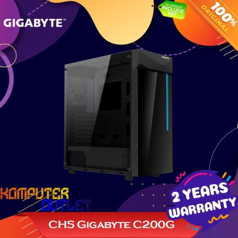 Jual GIGABYTE CASING C200G / C200 TEMPERED GLASS MID TOWER GAMING ...