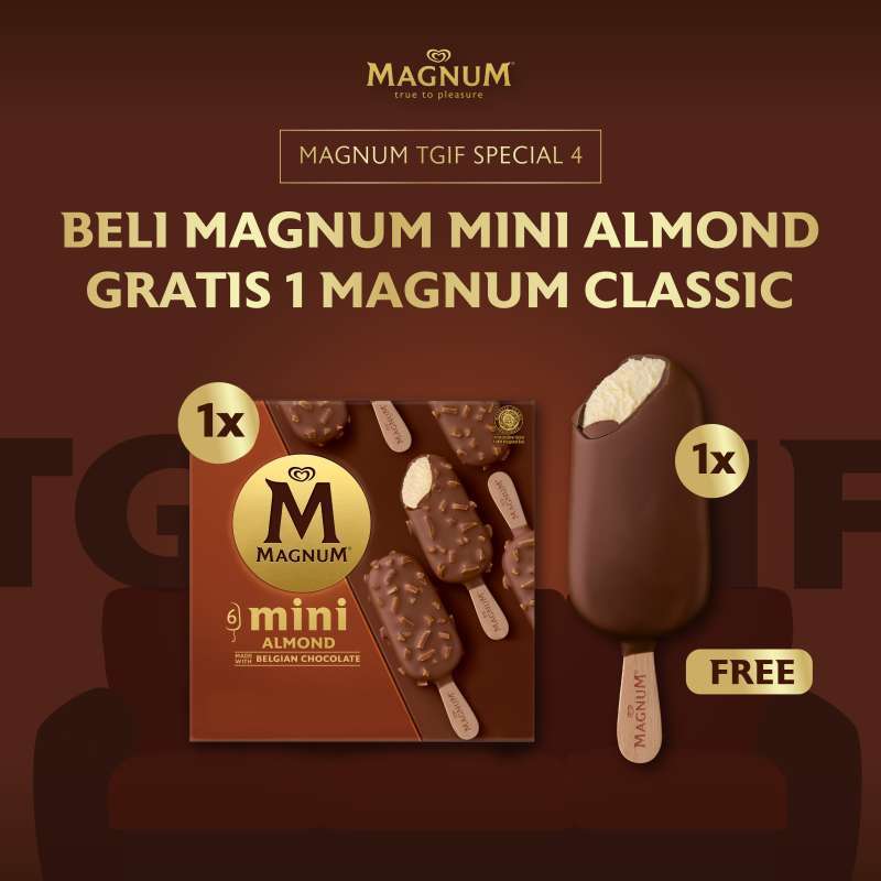 Promo Magnum TGIF Special 4: Beli 1 Magnum Mini Almond Gratis 1 Magnum ...