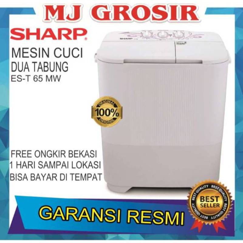 Jual Mesin Cuci Sharp Est 65 Mw 6kg 2 Tabung 65mw 6.5 Kg Pure Magic Low ...