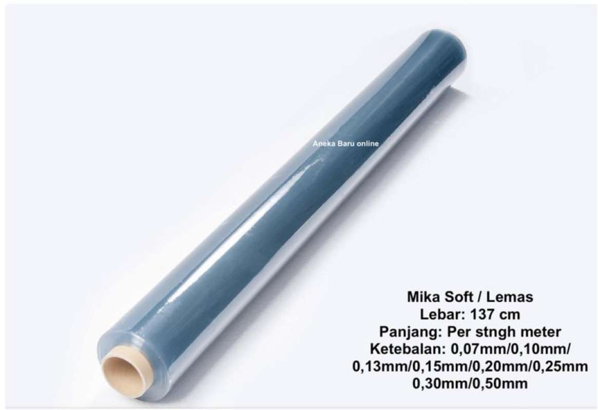 Jual Plastik Mika Lemas / Soft Pvc Bening / Clear Tebal Lebar 1 Roll 50m - 0,20mm Di Seller ...