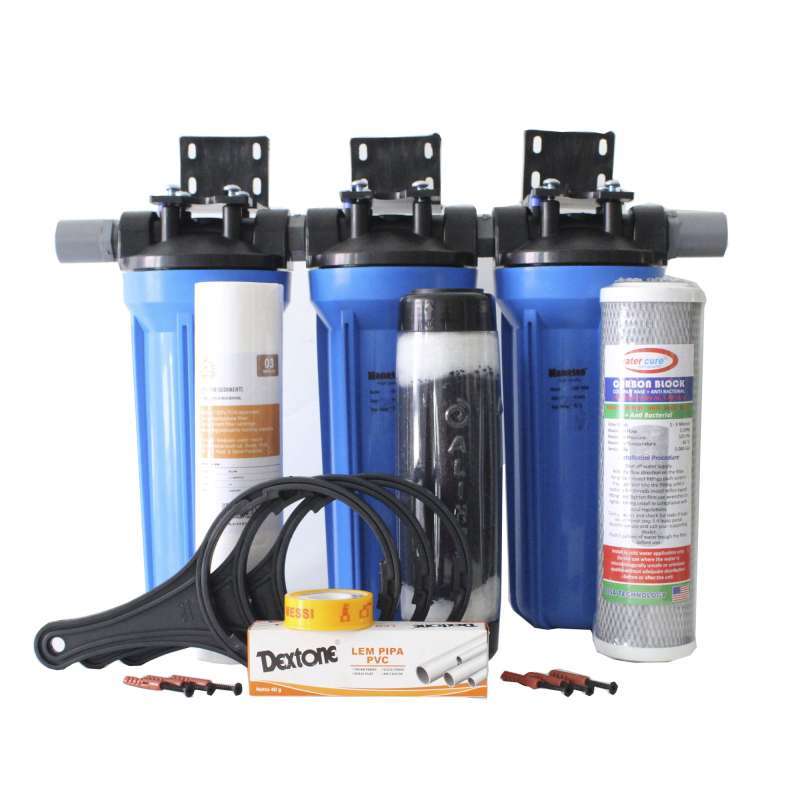 Promo Paket Filter Air Ledeng - Pdam Antibacterial -gm3 Blue -sma ...