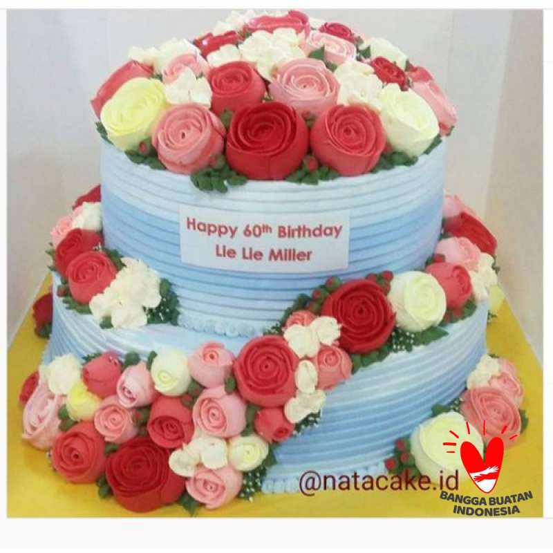 Jual Nata Cake Kue Tart Butter Cream 1197 (atas ukuran bulat 20 cm ...
