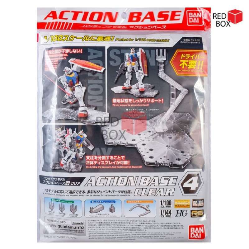 Promo ACTION BASE 4 CLEAR BANDAI GUNDAM GUNPLA DISPLAY STAND HG RG MG - TOKOTIGADUASATU Diskon ...