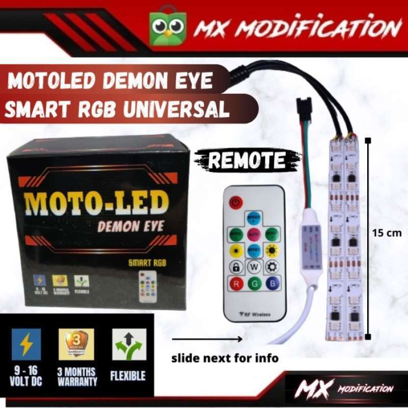 Promo MOTOLED DEMON EYE SMART RGB WITH REMOTE UNIVERSAL - FORMESHOP Diskon 50% di Seller ...
