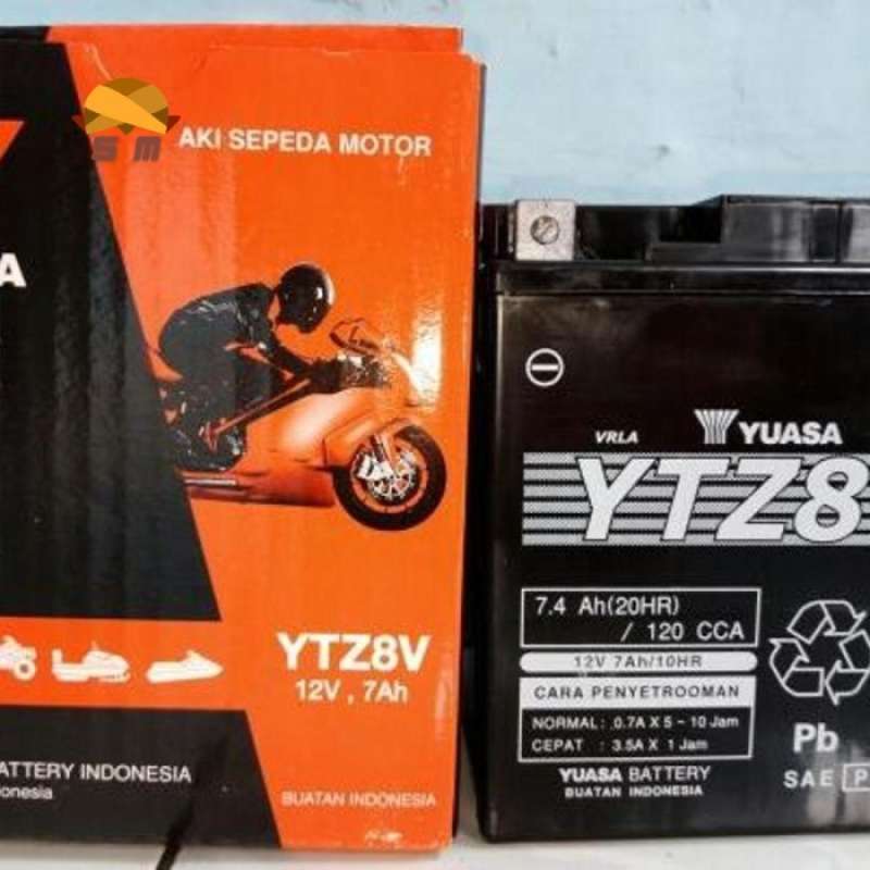 Promo SM - Aki kering YUASA YTZ8V | Xmax R25 CBR 250 KLX MT25 12v 7Ah Diskon 23% di Seller SBY ...