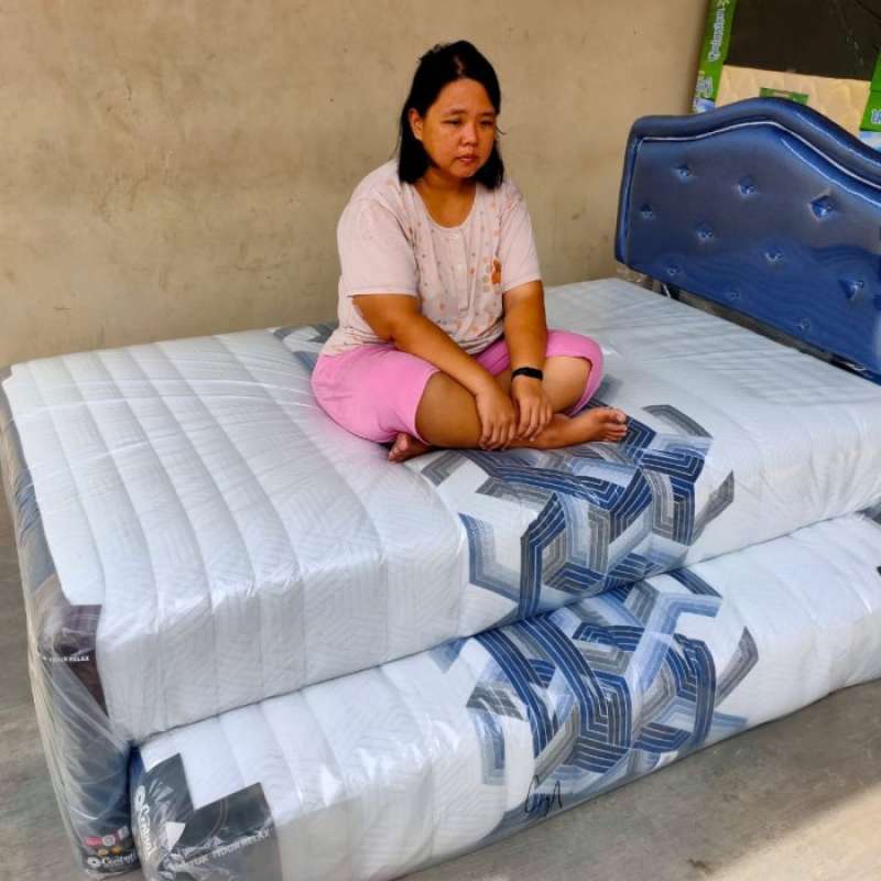 Promo Promo Set kasur Spring bed 2 in 1 Central 120x200 gold White ...