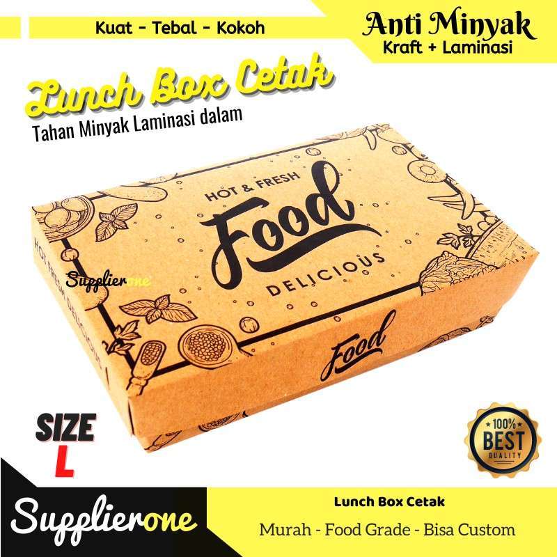 Promo Paper Lunch Box, SML,Lunch Box Kertas, Dus Box Ayam Geprek ...