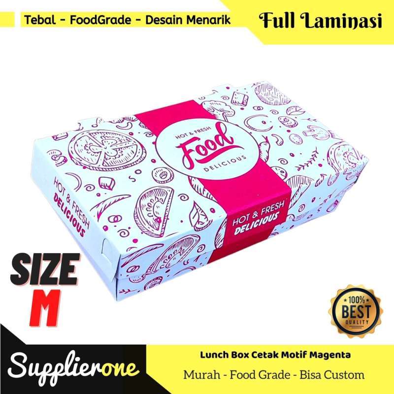 Promo Paper Lunch Box, SML,Lunch Box Kertas, Dus Box Ayam Geprek ...