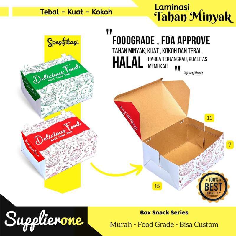 Promo Dus Snack / Dus Kue / Dus Cemilan / Box Makanan / Box Fried ...
