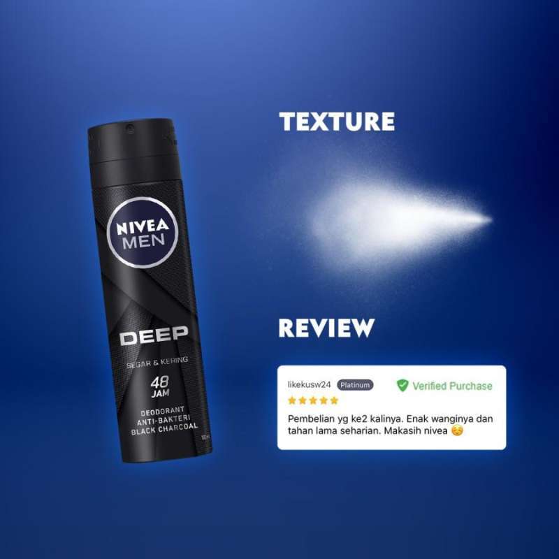 Jual Nivea Men Deodorant Deep Spray 150ml - Twin Pack Di Seller Nivea ...