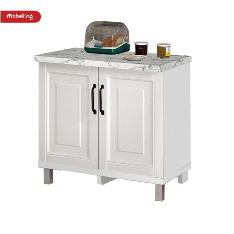 Promo Mobeliving - Furniture Rak kitchen set bawah 2 pintu Putih Diskon ...