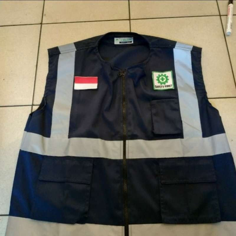Promo Rompi safety proyek+Logo k3 dan bendera Diskon 23% di Seller ...