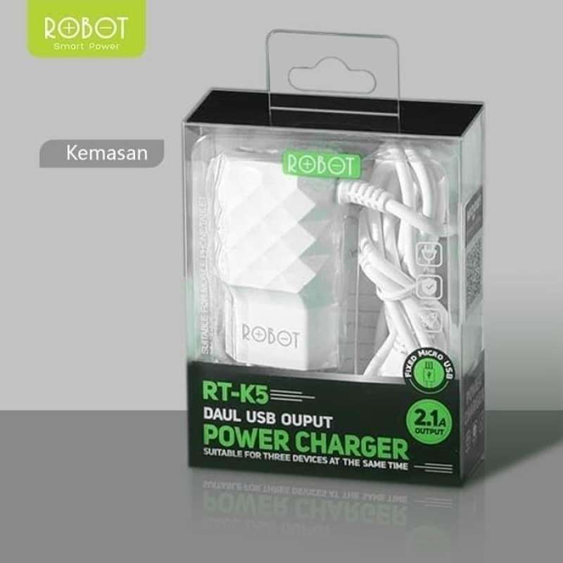 Jual ROBOT RT-K5 ADAPTOR CHARGER ORIGINAL 1 USB CHARGING FOR IPHONE ...