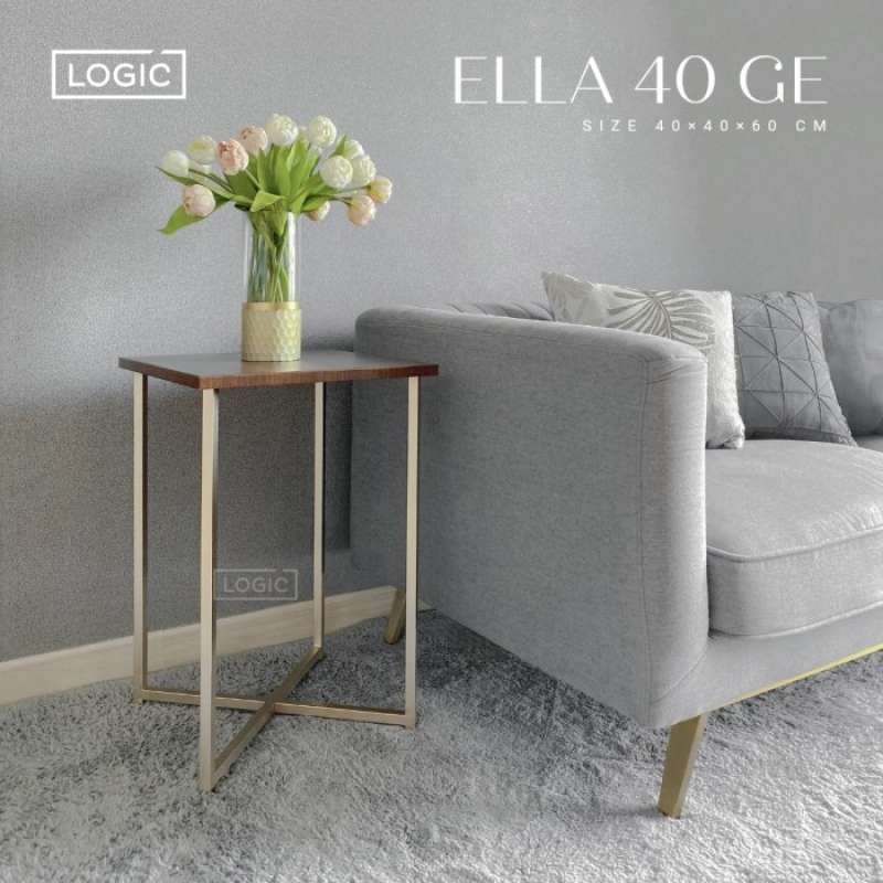 Promo LOGIC ELLA 40 GE Meja Nakas Sofa Tamu Coffee Side Table Kayu Kaki ... Promo LOGIC ELLA 40 GE Meja Nakas Sofa Tamu Coffee Side Table Kayu Kaki ...