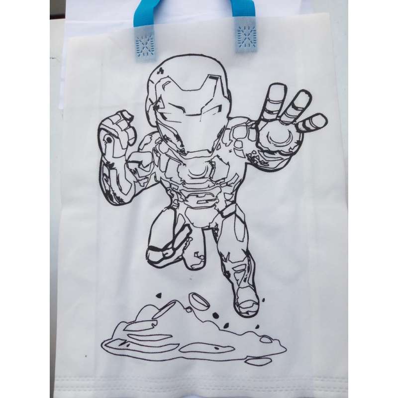 Jual Tas Spunbond Mewarnai Tali Warna Mix Uk 30x40x8 / Goodie Bag ...