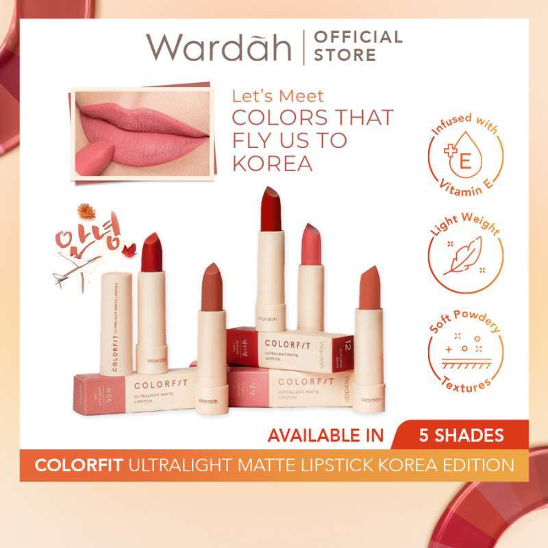 Jual COLORFIT ULTRALIGHT MATTE LIPSTICK WARDAH RINGAN DAN LEMBUT DI ...