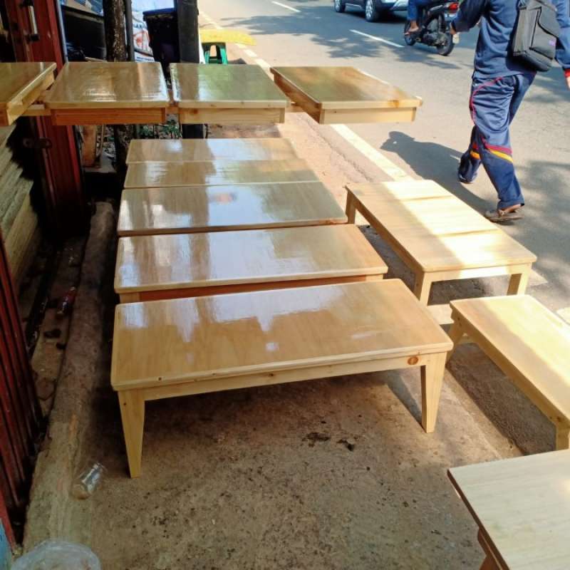 Promo meja lesehan warna natural 43x100x35 Diskon 23% di Seller Aizen ...