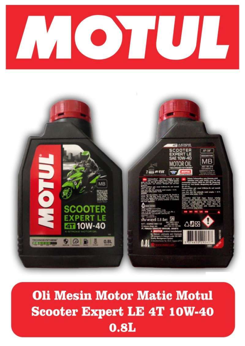 Promo Oli Mesin Motor Matic Motul Scooter Expert LE 4T 10W-40 0.8L ...