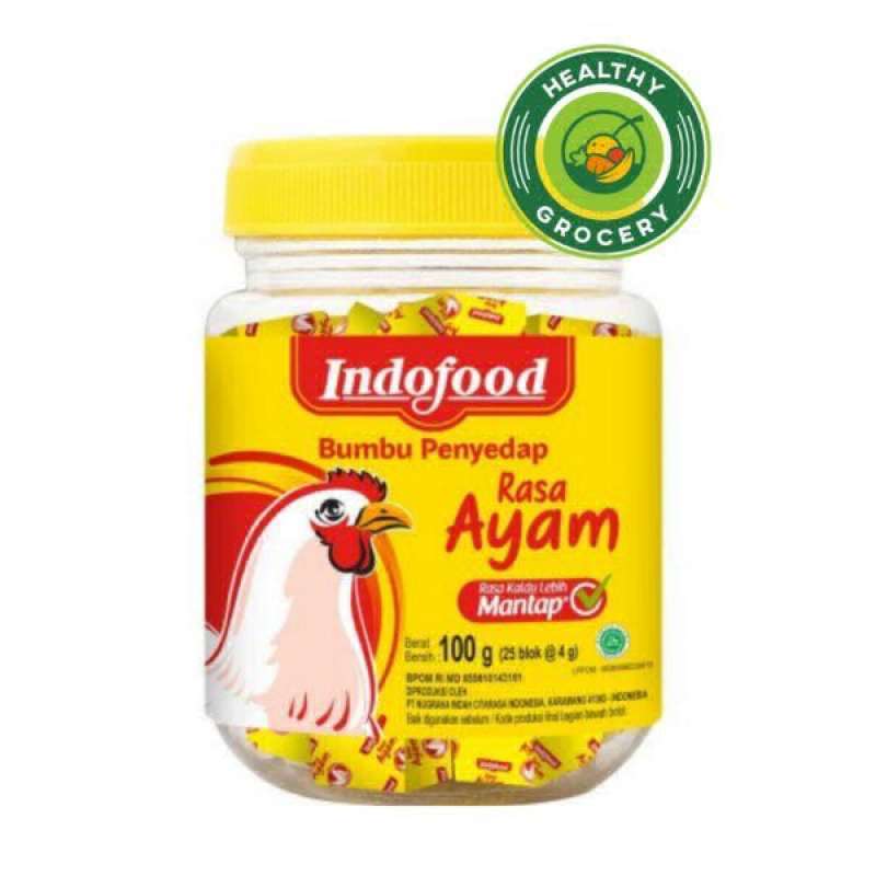Jual Indofood Bumbu Penyedap Rasa Ayam 25 blok 100gr Kaldu Blok di ...