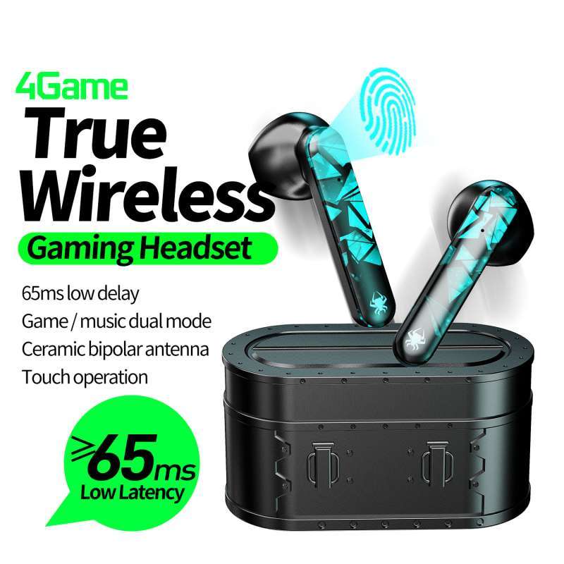 Jual PLEXTONE 4Game TWS Bluetooth 5.1 Touch Gaming Headset - Biru di ...