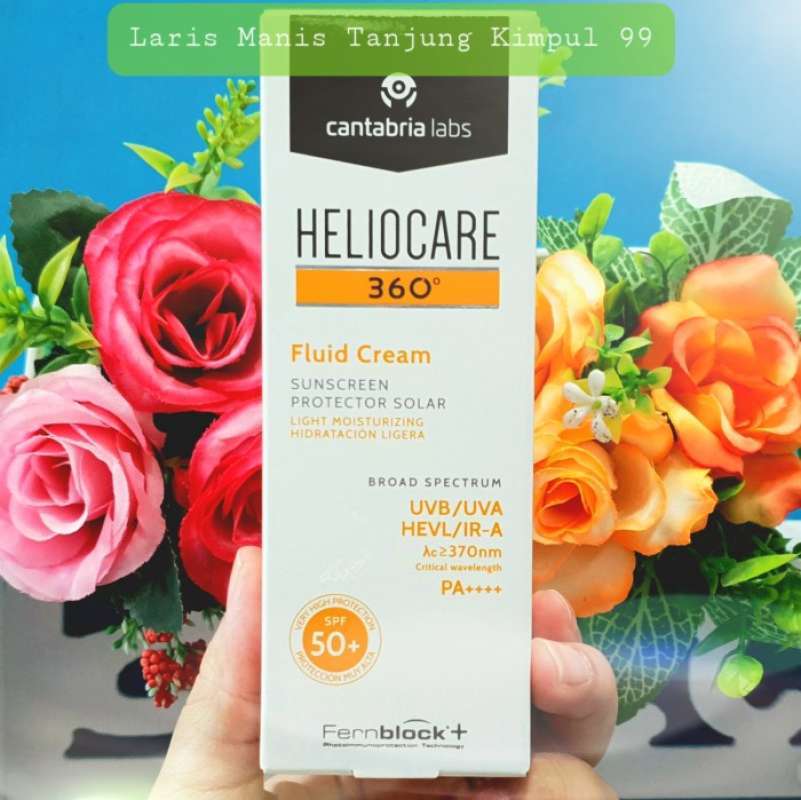 Jual Heliocare 360 Fluid Cream SPF 50 50 ml Sunscreen UVA UVB HEV ...