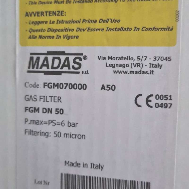 Jual Gas Filter Madas Dn50 2 50 Micron 6 Bar Di Seller Saechul Toko ...