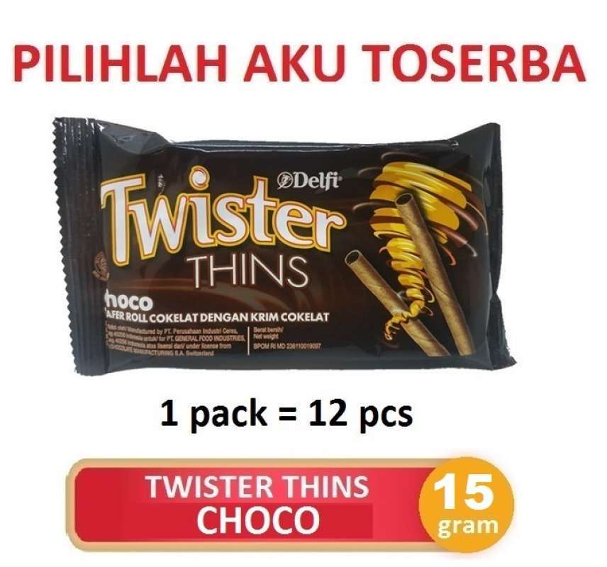 Jual Twister Thins CHOCO 20 gr - ( 1 PACK isi 12 pcs ) di Seller ...