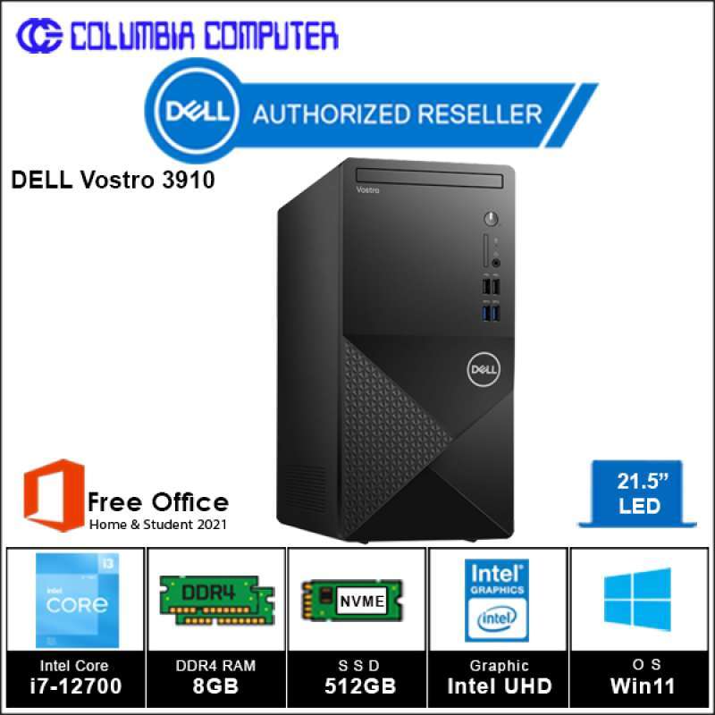 Jual Dell Vostro 3910 I7-12700 8gb 512gb Win11+ohs 21.5inch Di Seller ...