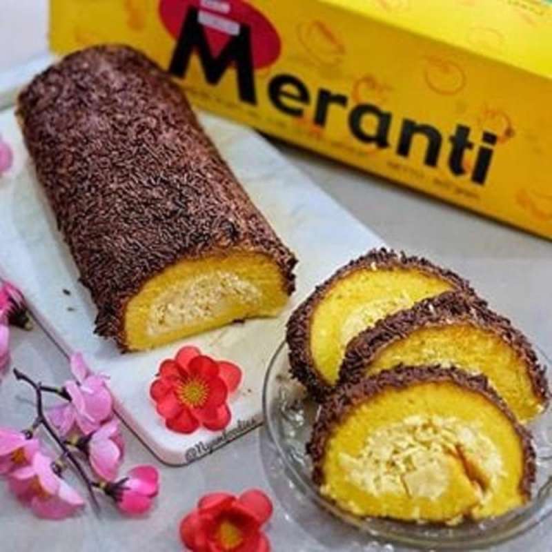 Jual BOLU MERANTI BOLU GULUNG TOPPING COKLAT ISI KEJU di Seller ...