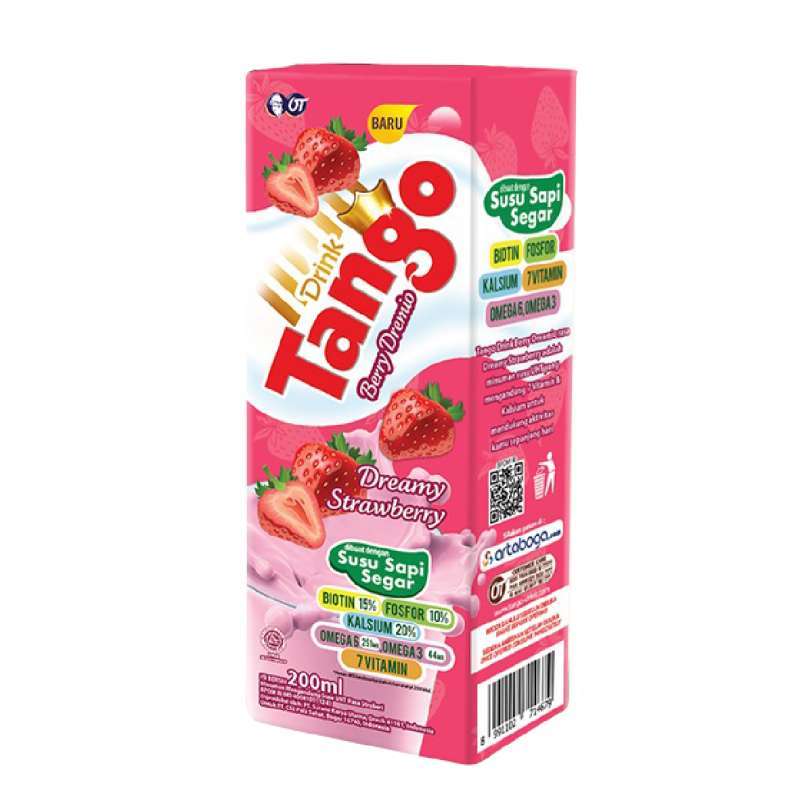 Jual TANGO DRINK Susu Sapi Segar UHT #JADIJUARA 200ml - Stawberry di ...