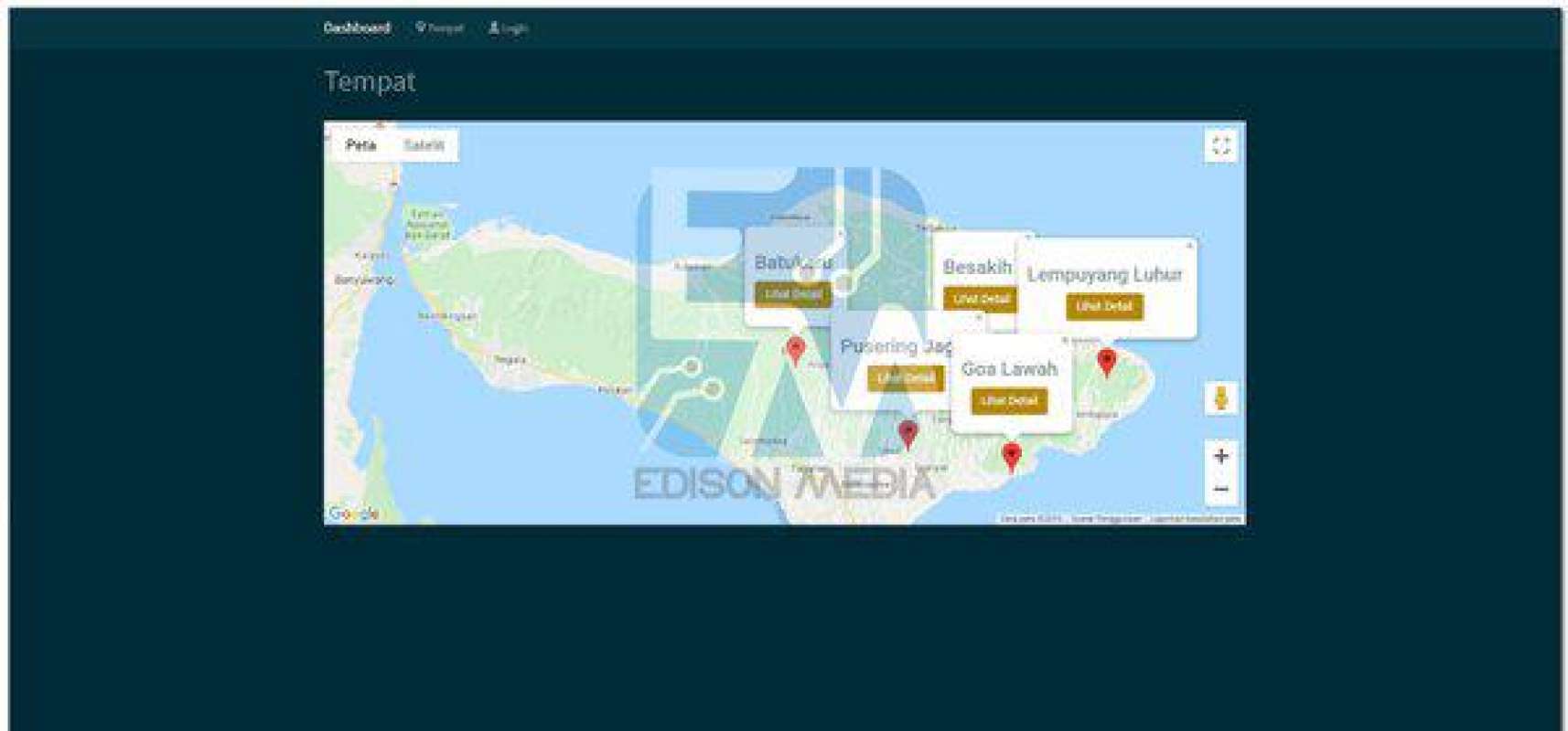 Jual Aplikasi Sistem Informasi Geografis Gis Tempat Wisata Berbasis Web ...