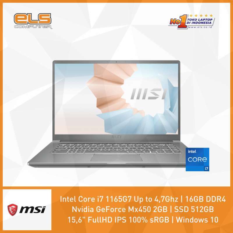 Jual MSI Modern 15-A11SB-071ID - Silver [i7 1165G7-16GB-512GB-MX450-W10 ...