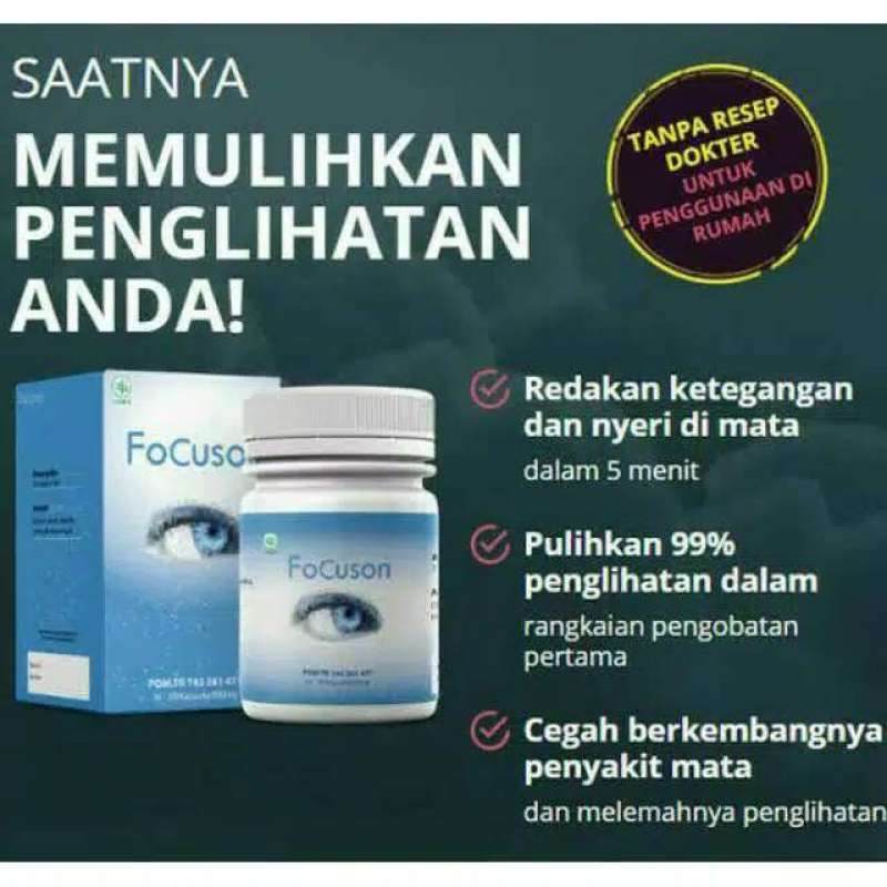 Jual Obat Mata Focuson Asli Bpom - Suplemen Untuk Mata Sehat Di Seller ...