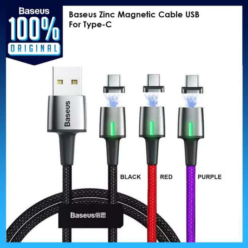 Promo Kabel Data Magnetic Usb Type C Baseus Zinc Cable Android Smart ...