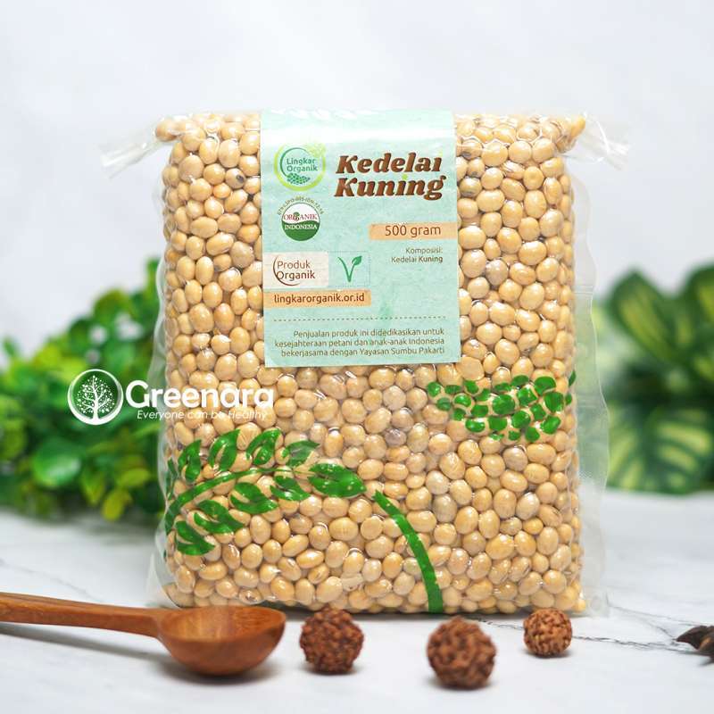 Jual kacang kedelai putih 500 Gram ORGANIK / kedelai kuning Lingkar ...