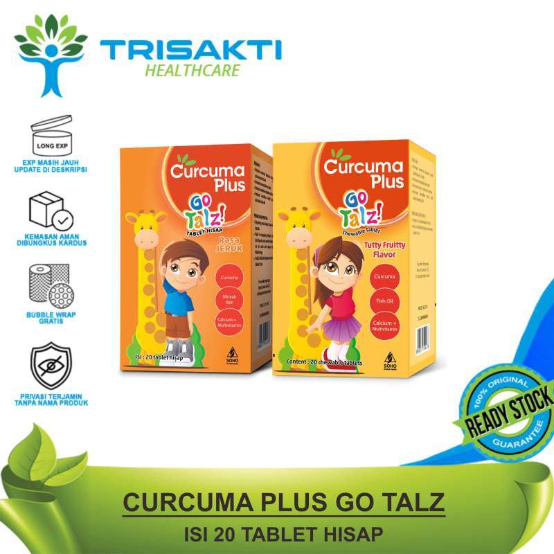 Promo Curcuma Plus Go Talz! isi 20 Tablet Diskon 50% di Seller Trisakti ...
