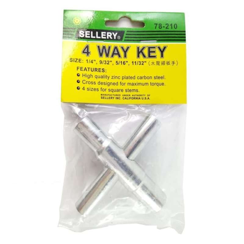 Jual Kunci Tabung Oxygen Sellery 4 Way Key Acetylene Oksigen 78-210 Di ...