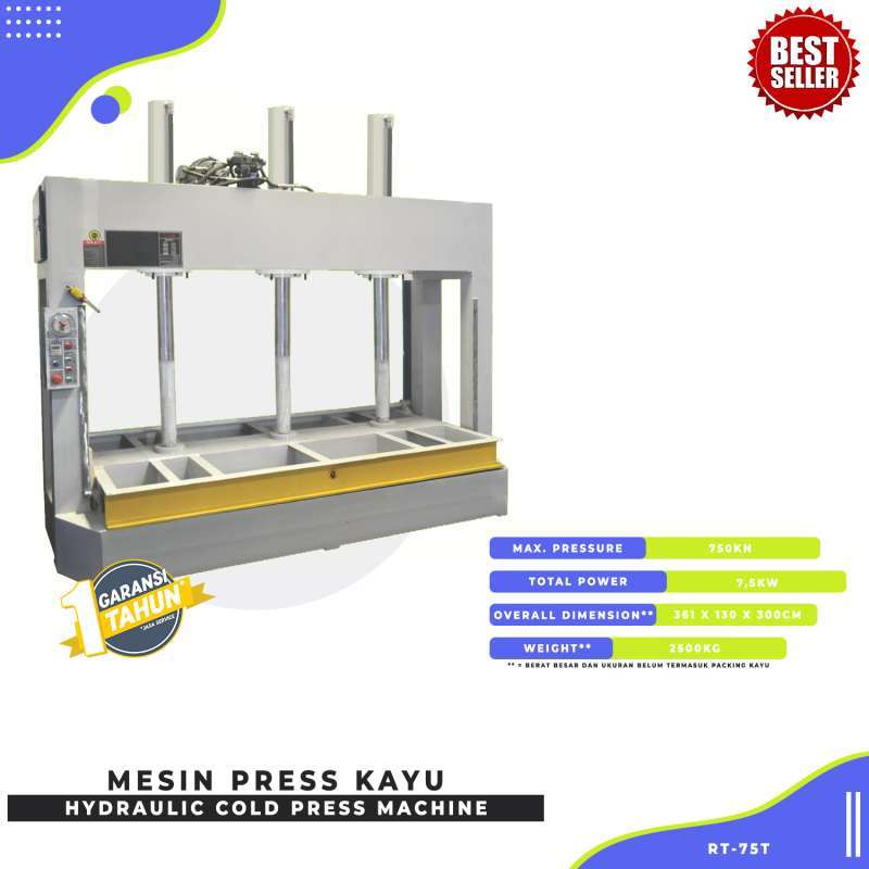 Jual Mesin Press Kayu - Hydraulic Cold Press Machine - Rt-75t ...